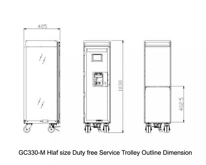 Atlas Half Size Inflight Meal Trolley / Aircraft Service Cart ...
