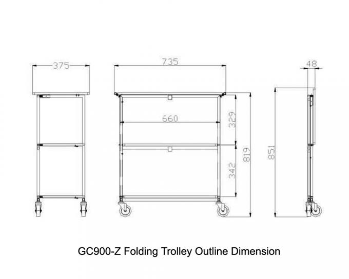 Atlas Full Size Inflight Beverage Trolley / Aircraft Service Cart ...